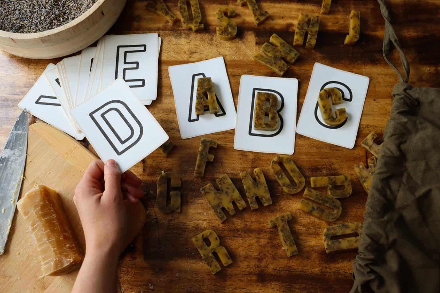 DIY Beeswax Letters - Tulips and Twill