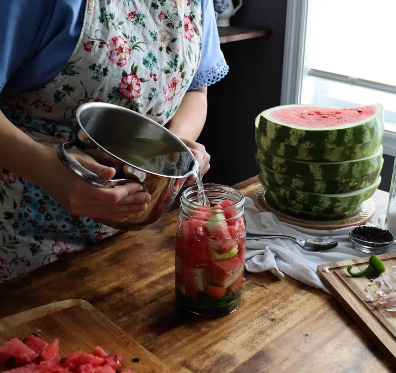 Pickled Watermelon Recipe - Tulips and Twill
