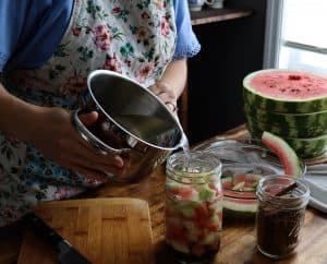 Pickled Watermelon Rind Recipe - Tulips and Twill