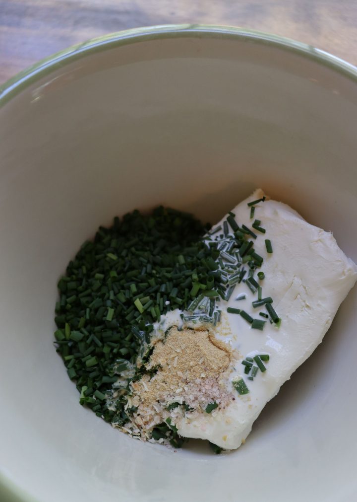 Chive and Onion Cream Cheese - Tulips and Twill