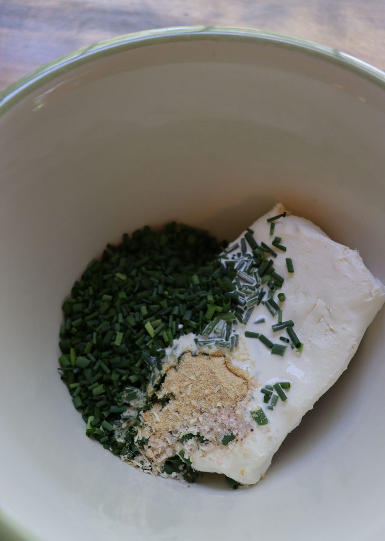 Chive and Onion Cream Cheese - Tulips and Twill